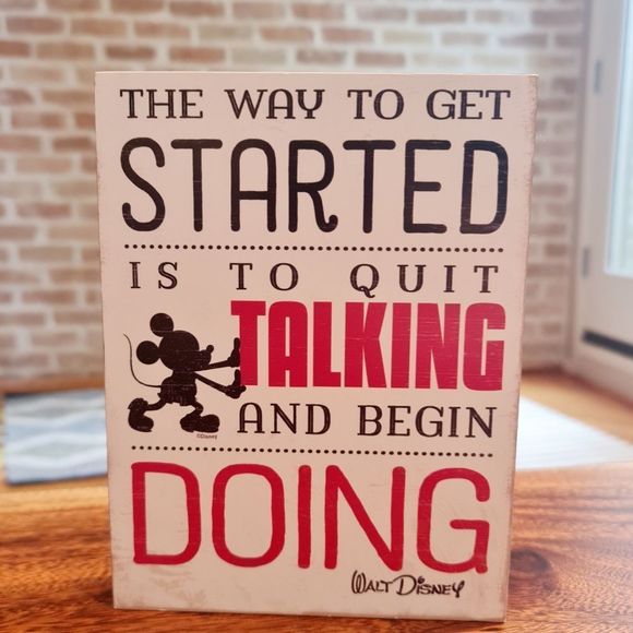 Disney | Accents | Mickey Mouse Disney Motivational Sign Quit Talking ...